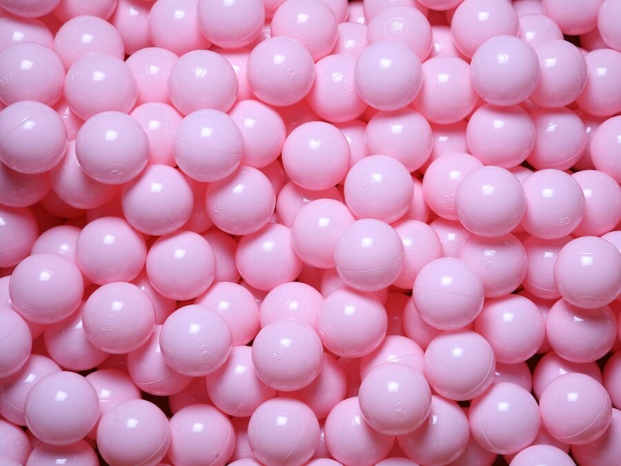 Kúlur fyrir kúlugryfjuna 60 mm, perlubleikar 500 stk. í poka - Á ...