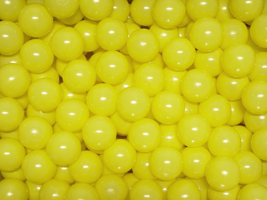 Kúlur fyrir kúlugryfjuna 60 mm, gular 500 stk. í poka - Á. Óskarsson & Co.