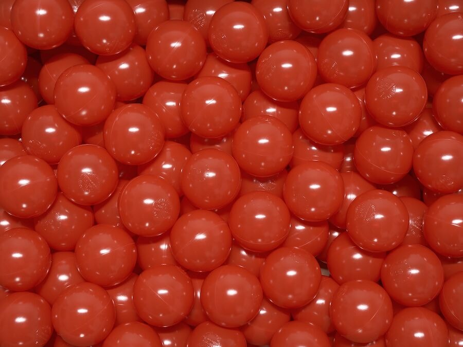 Kúlur fyrir kúlugryfjuna 60 mm, rauðar 500 stk. í poka - Á. Óskarsson & Co.