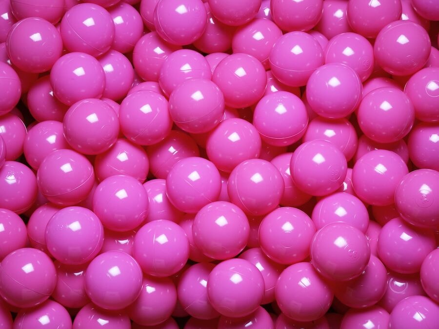 Kúlur fyrir kúlugryfjuna 60 mm, bleikar 500 stk. í poka - Á. Óskarsson ...