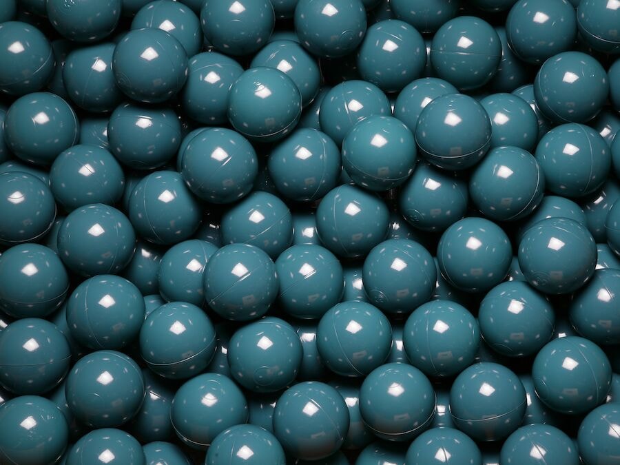 Kúlur fyrir kúlugryfjuna 70 mm, blágrænar 500 stk. í poka - Á ...