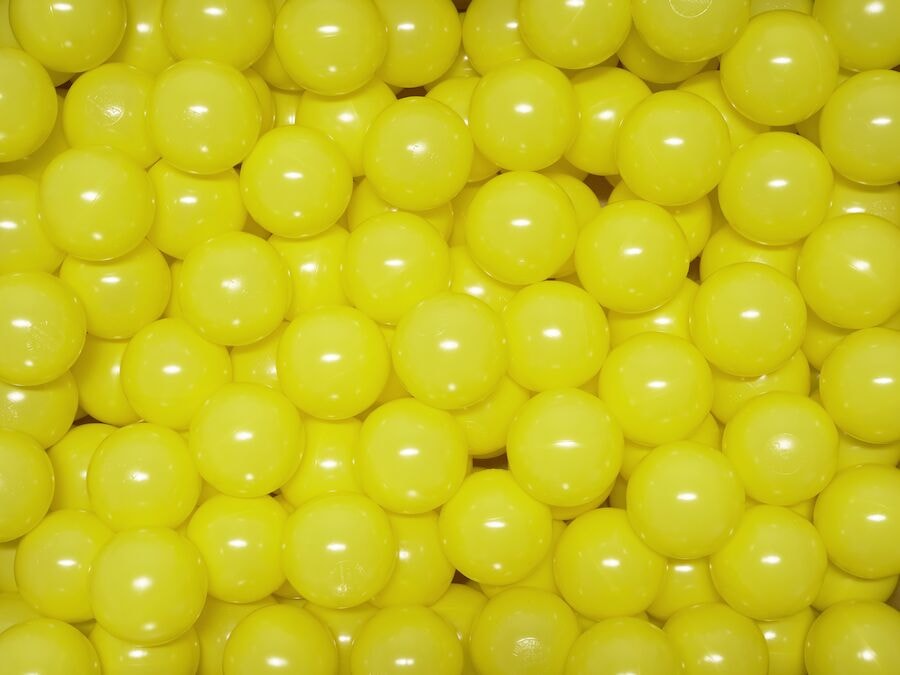 Kúlur fyrir kúlugryfjuna 70 mm, gular 500 stk. í poka - Á. Óskarsson & Co.